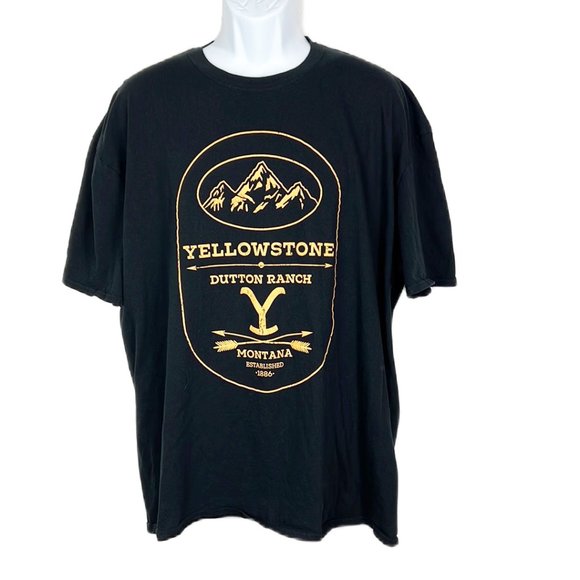 Yellowstone | Shirts | Yellowstone Shirt Men 3xl Black Short Sleeve ...